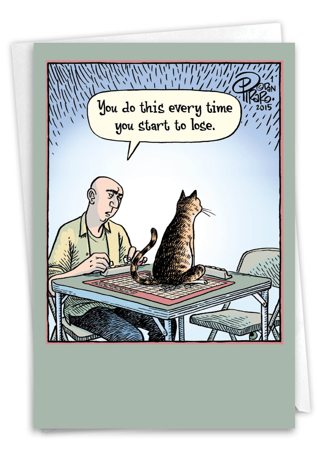 Sore Loser Cat: Funny Birthday Card