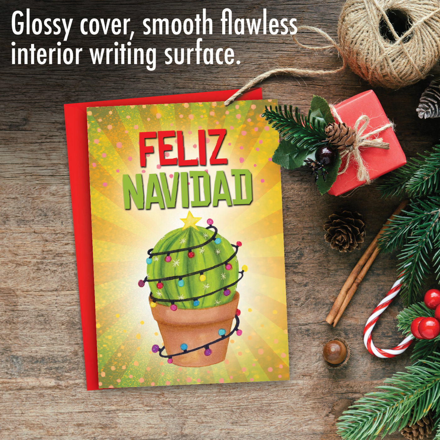 Spanish Holidays: Artful Merry Christmas Card