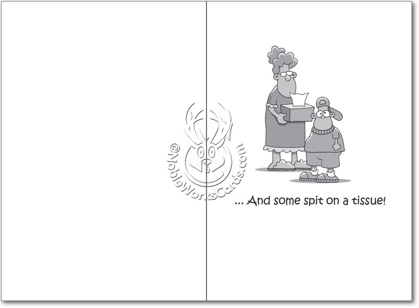 Poem: Spit On Tissue Mother's Day Funny Greeting Card