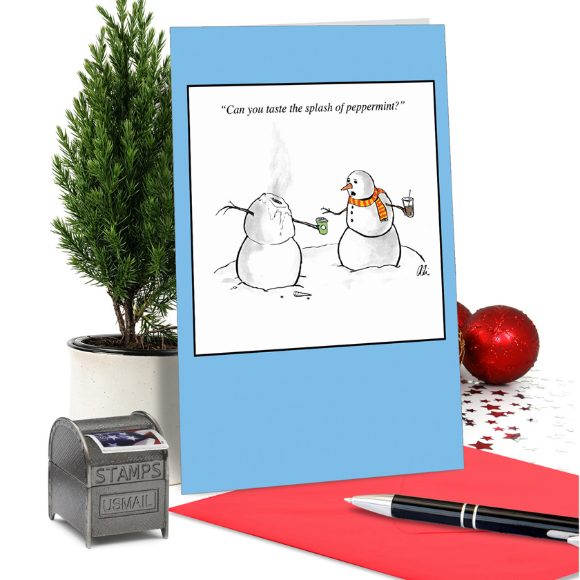 Splash of Peppermint: Christmas Paper Greeting Card