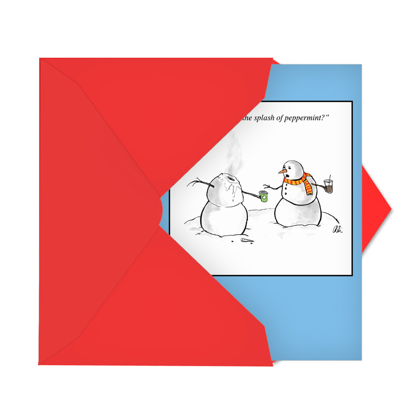 Splash of Peppermint: Christmas Paper Greeting Card