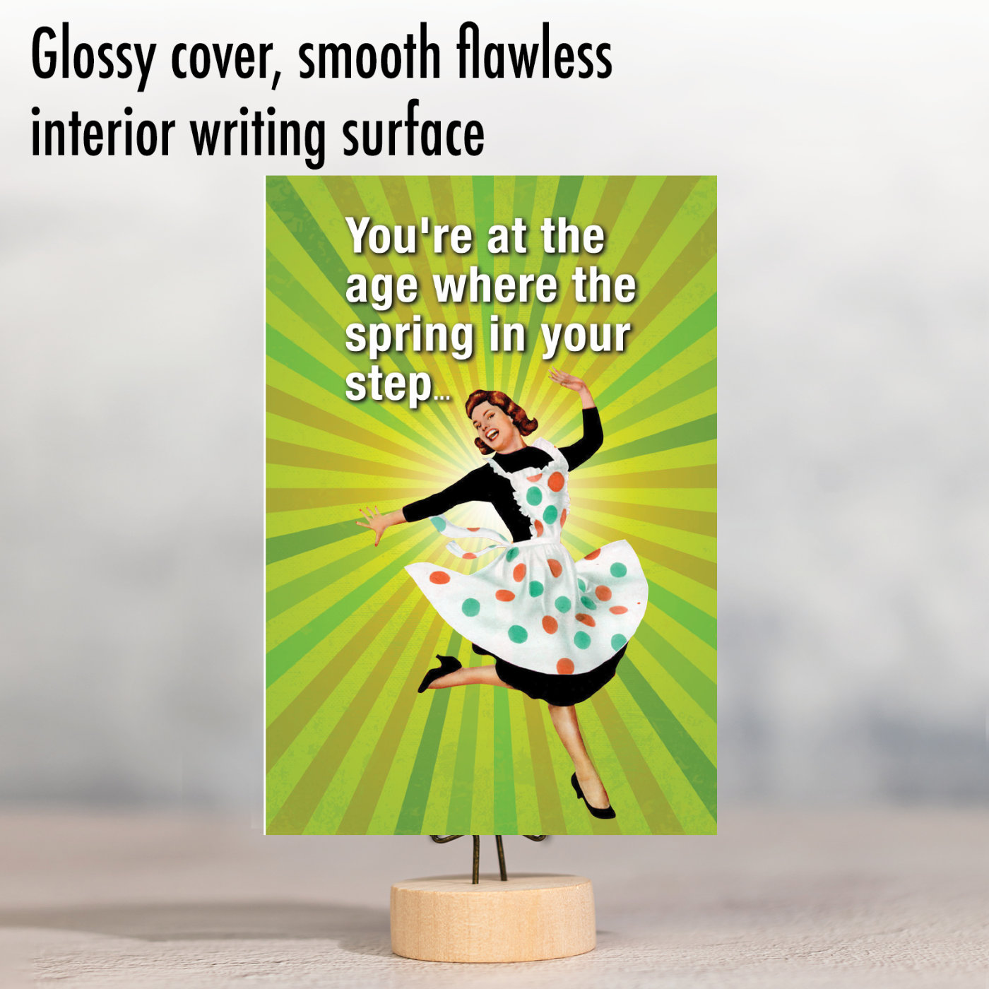 Spring In Step: Funny Birthday Greeting Card