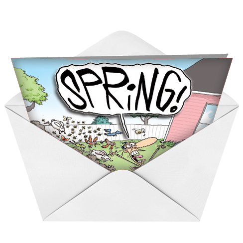 Spring Is In The Air Funny All Occasions Greeting Card