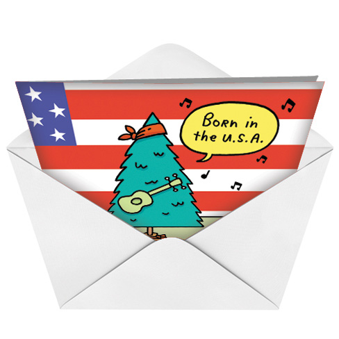 Funny Spruce Springsteen Christmas Card