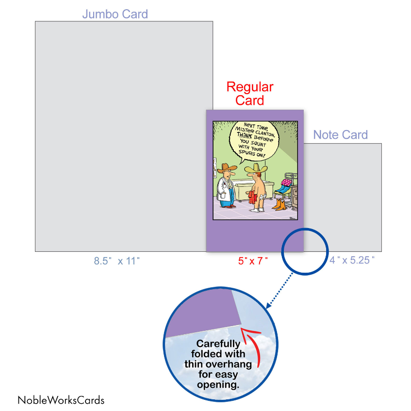 Spurs Squat: Humorous Get Well Card