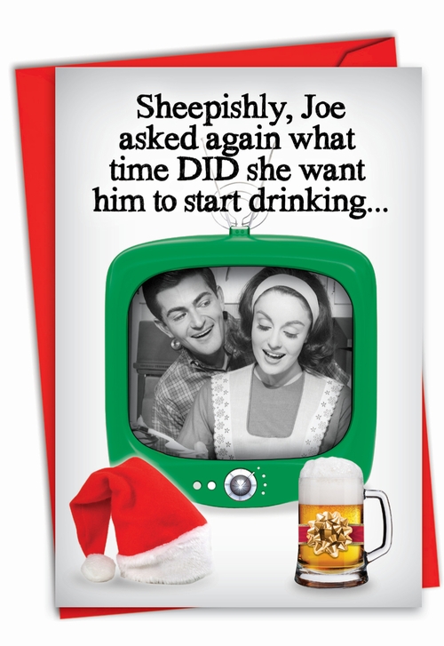 Start Drinking: Humor Christmas Card