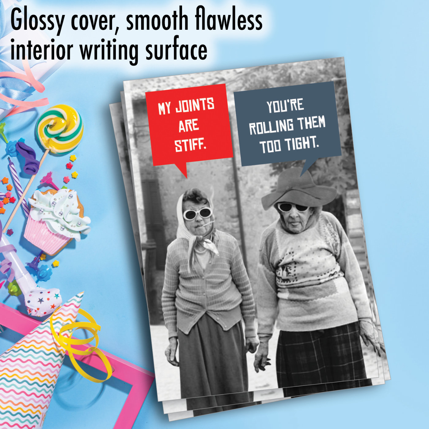 Stiff Joints: Humor Birthday Boxed Set of 3 Cards for Women