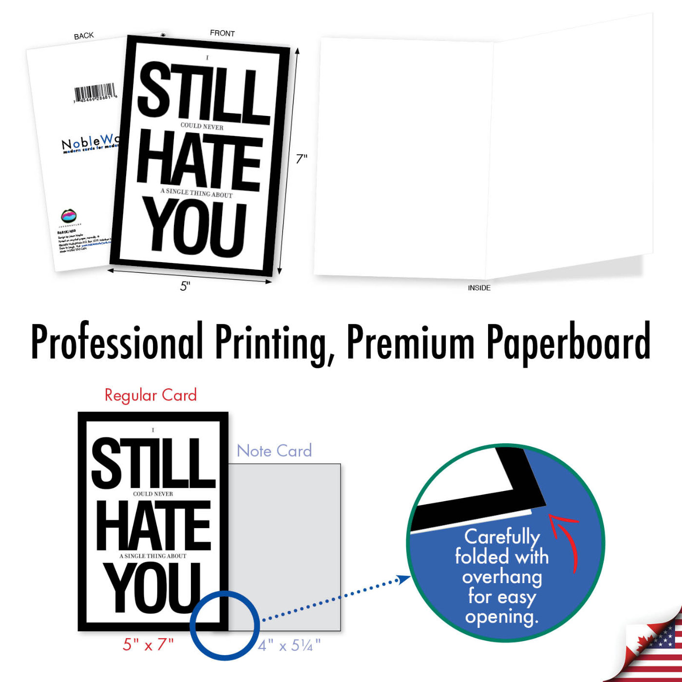 Still Hate You: Funny Blank Greeting Card