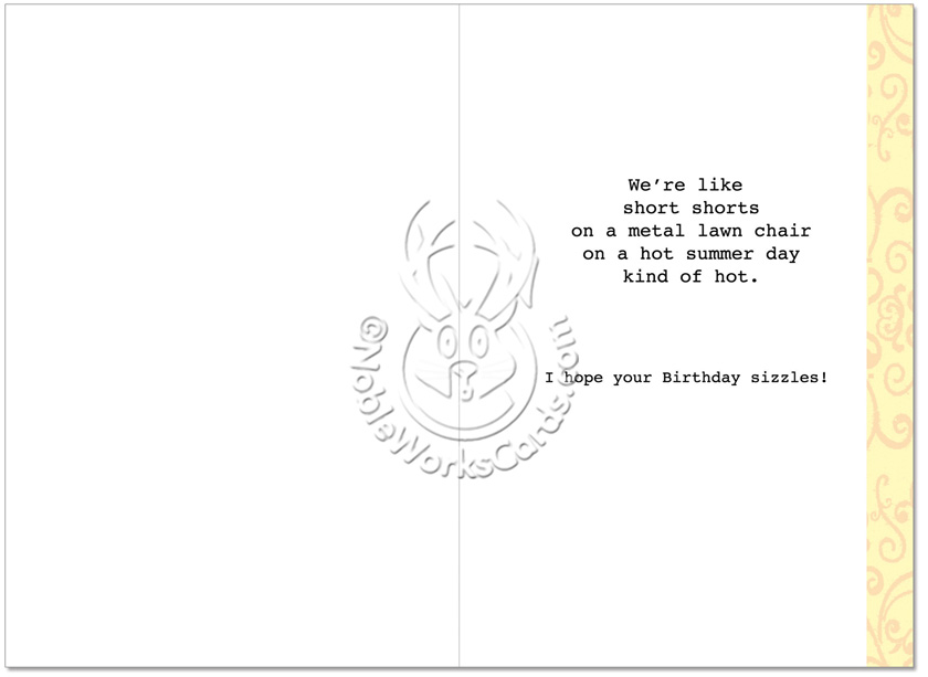 Still Hot Picture Birthday Greeting Card Debbie Tomassi