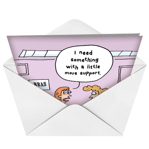 Support Naughy Funny Card Nickel