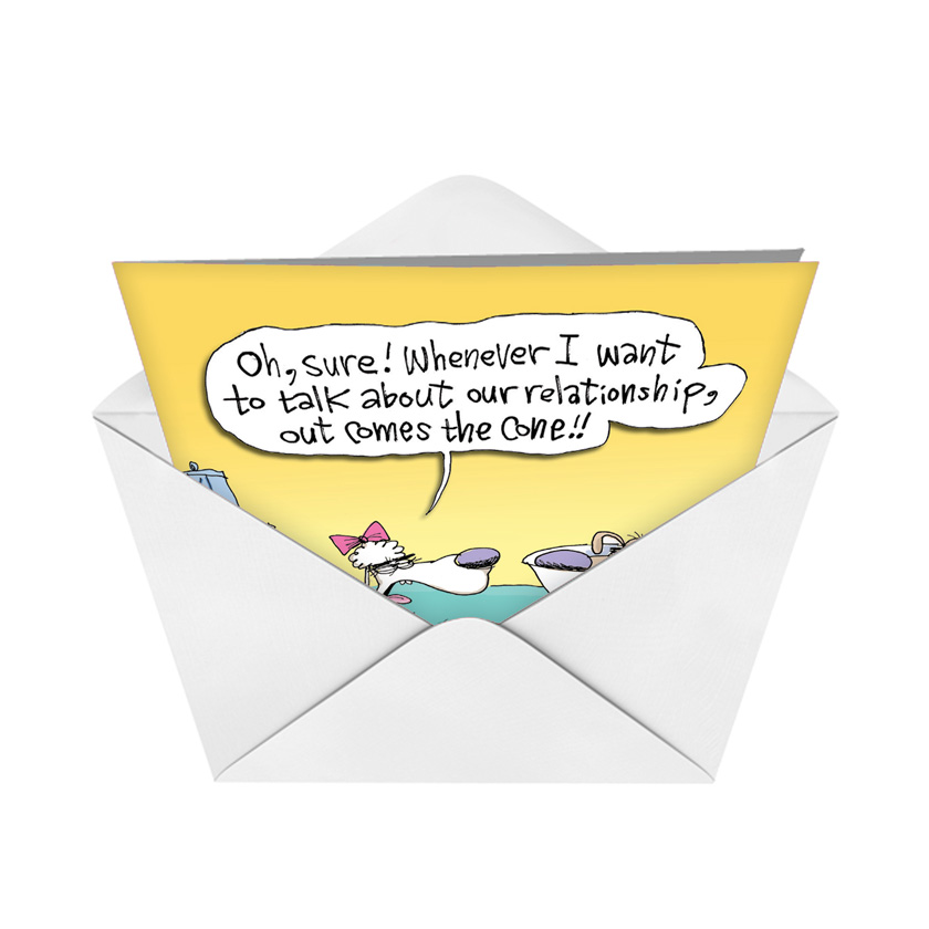 Talk Cone Cartoons Not Greeted Greeting Card Glenn Mccoy