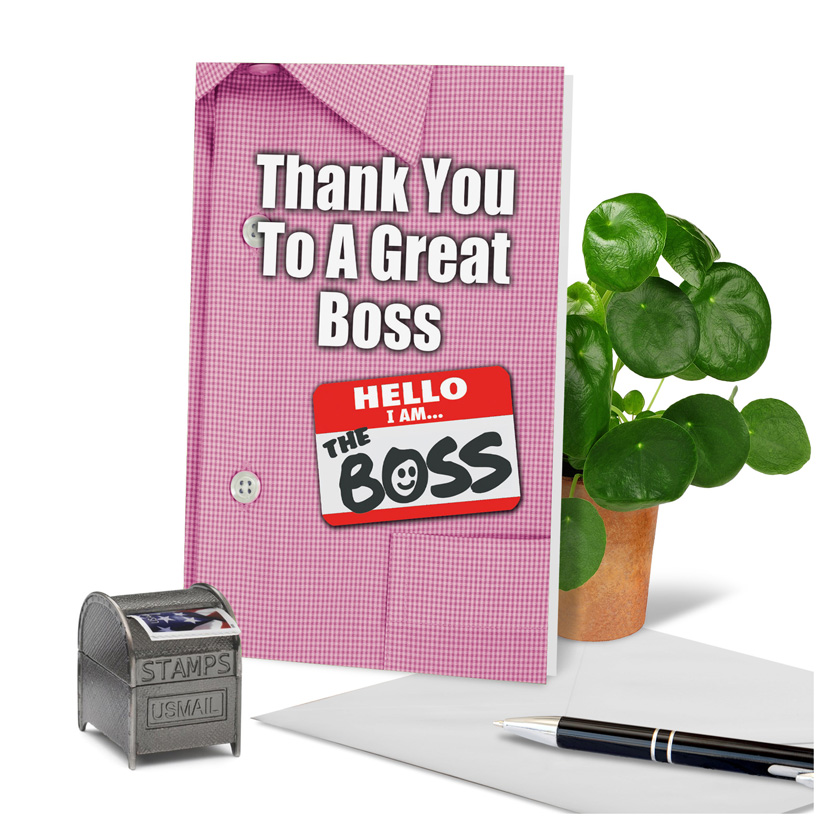 Thank You to a Great Boss: Stylish Boss Thank You Card