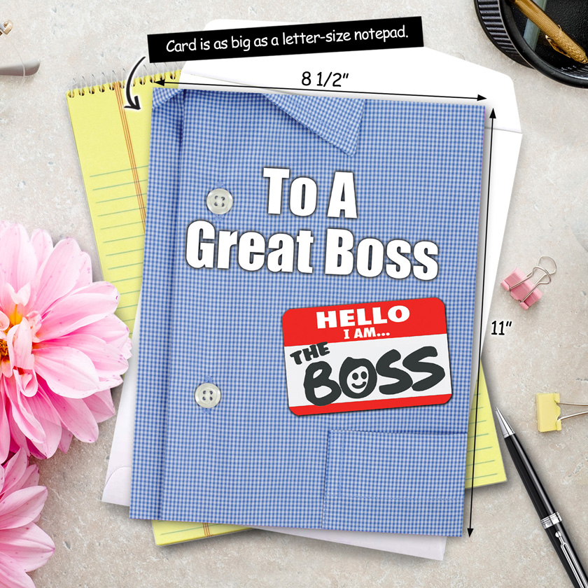 Thank You to a Great Boss: Boss's Day Large Greeting Card