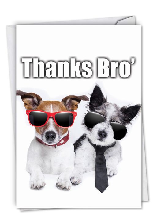 Thanks Bro' Petigreet Thank You Card