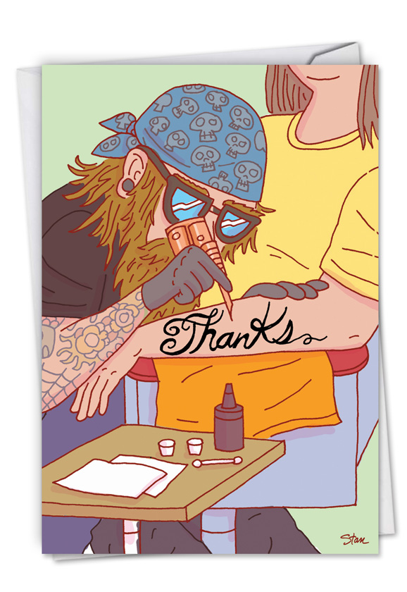 Thanks Forever Cartoons Thank You Paper Card Stan Makowski