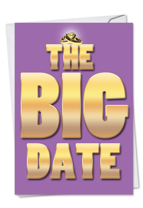 The Big Date Big Ones Engagement Paper Card