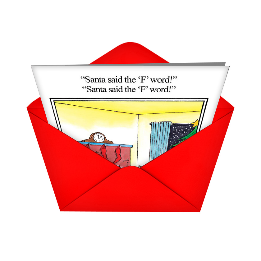 The F Word Cartoon Christmas Card