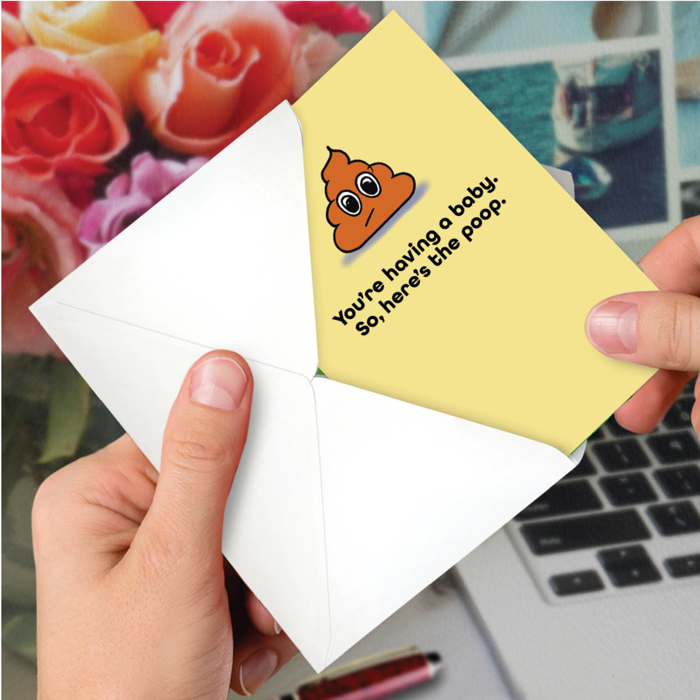 The Poop: Funny Baby Card