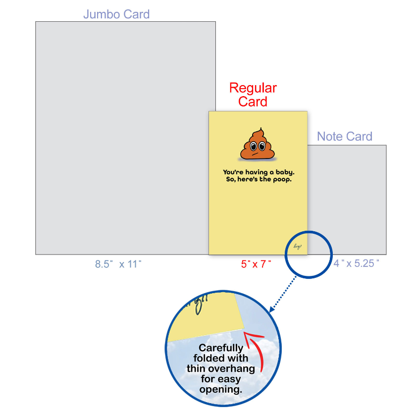 The Poop: Funny Baby Paper Greeting Card