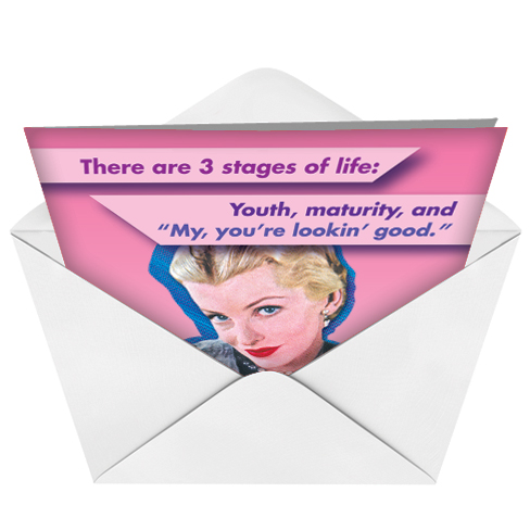 Three Stages Funny Birthday Greeting Card