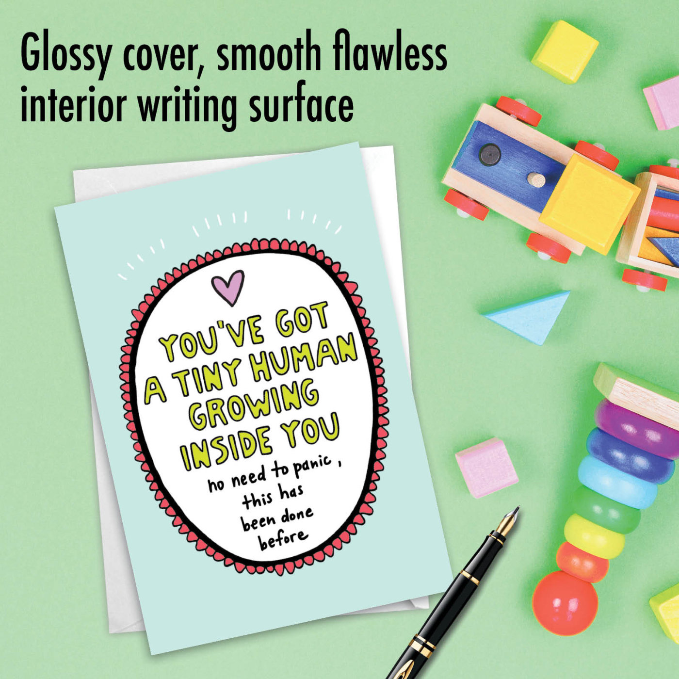 Tiny Human: Humor Baby Card for Women