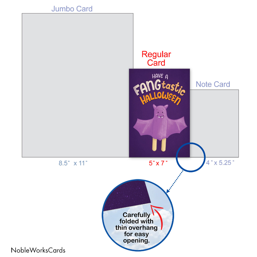 Trick or Treat Puns-Bat: Stylish Halloween Paper Greeting Card