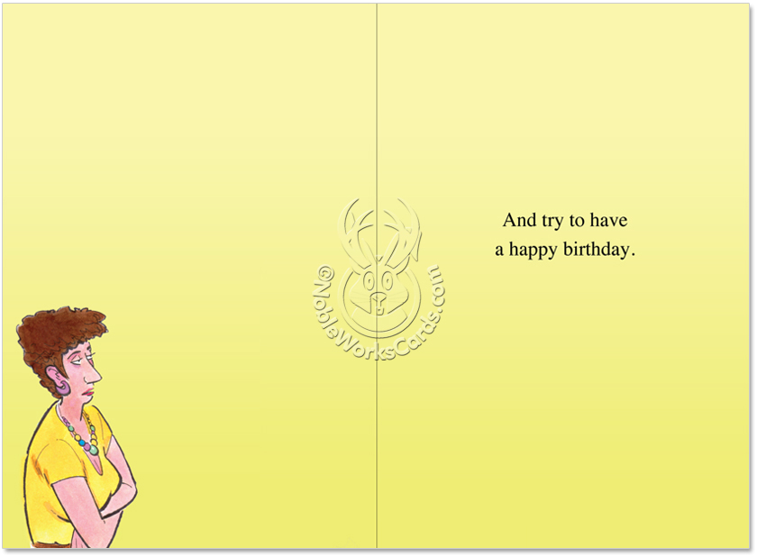 Try Knocking Cartoons Birthday Card John Billette