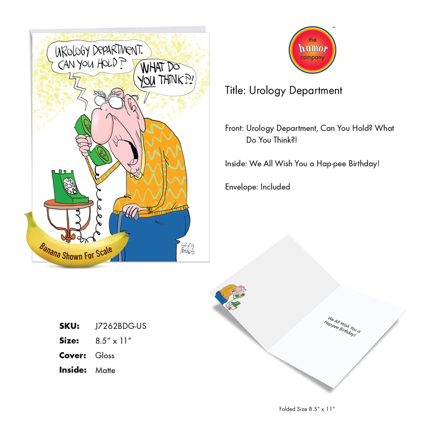 Urology Department: Birthday Over-sized Greeting Card