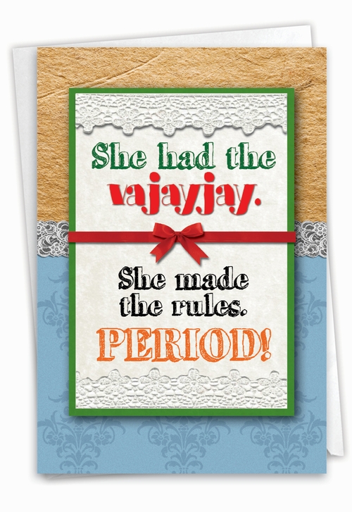 Unique Adult Humor Birthday Greeting Card Vajayjay