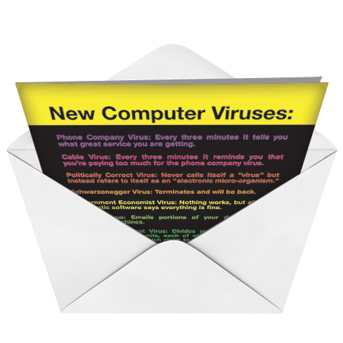 Viruses Funny Happy Birthday Card