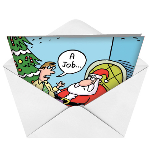 Funny Want A Job Christmas Card