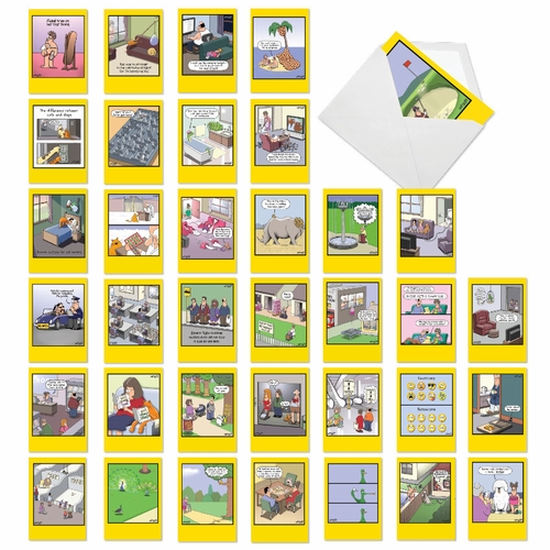 Whyatt's Best Wishes: Funny Birthday Assortment of 36 Cards