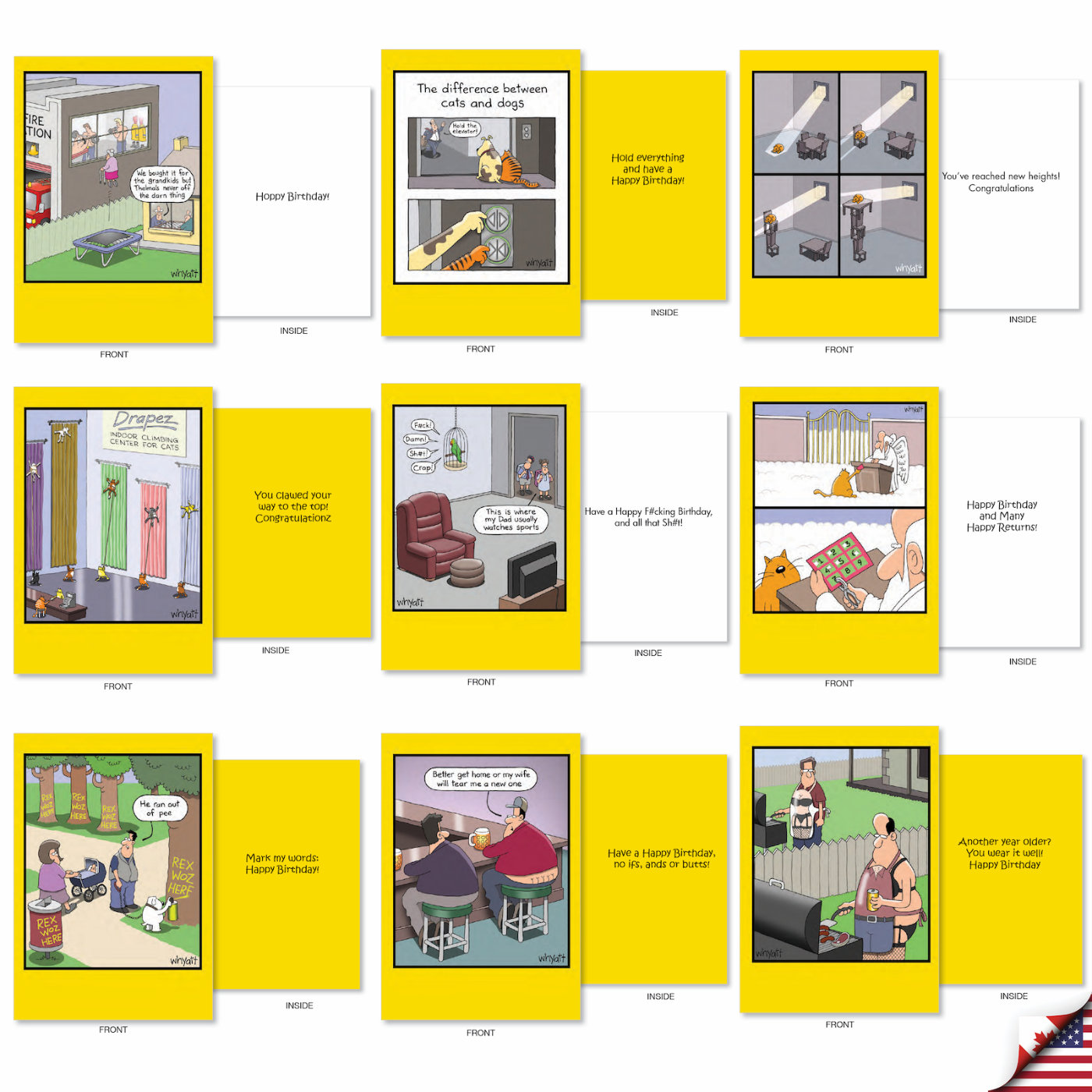 Whyatt's Wide Variety: Funny Mixed Occasions Assorted Set of 36 Cards ...