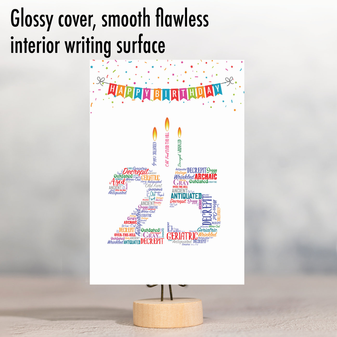 Word Cloud-25: Funny Milestone Birthday Greeting Card