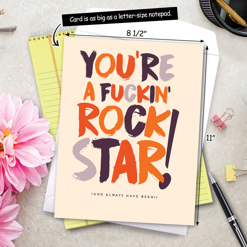 You're A Rock Star: Hysterical Congratulations Jumbo Card