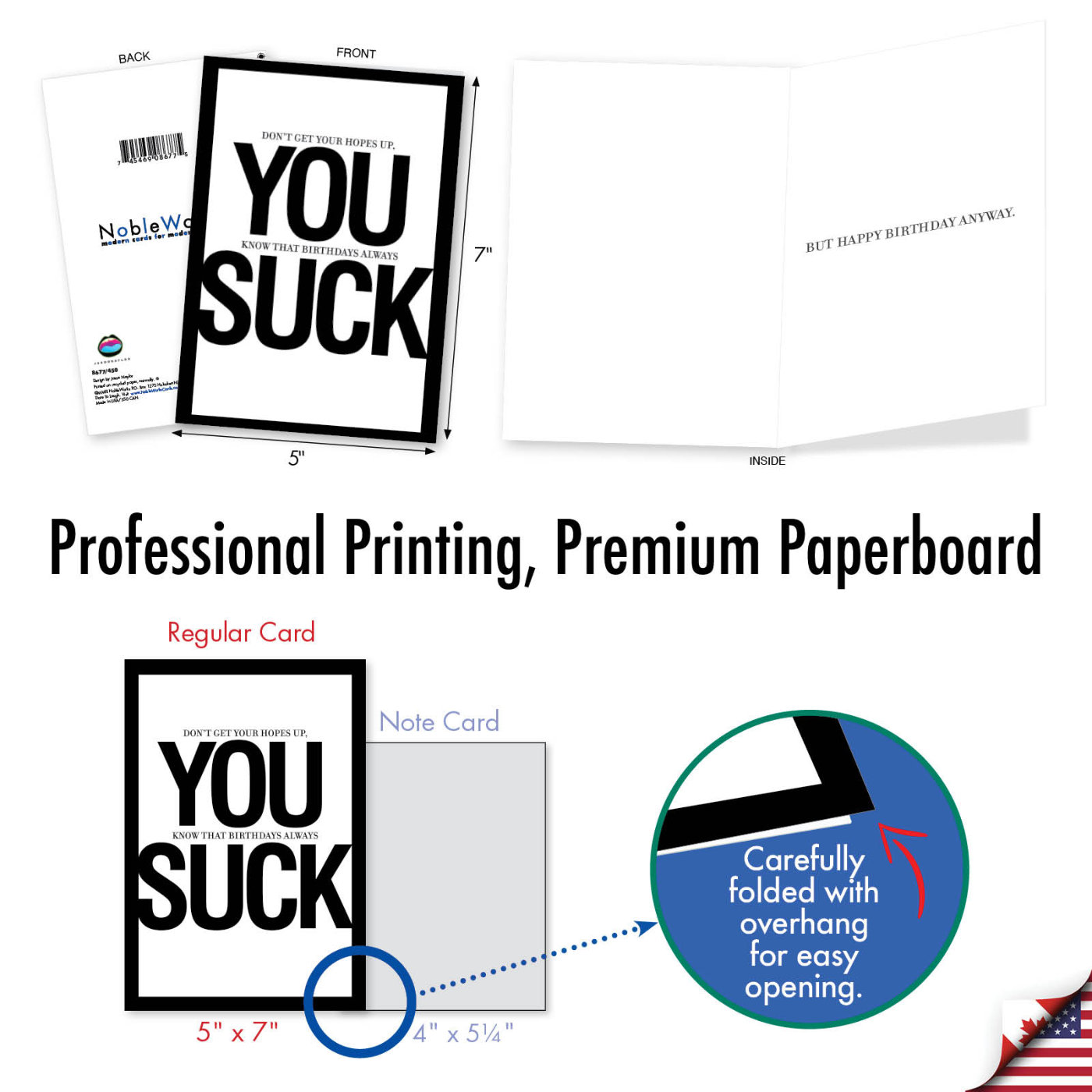 You Suck: Funny Birthday Greeting Card