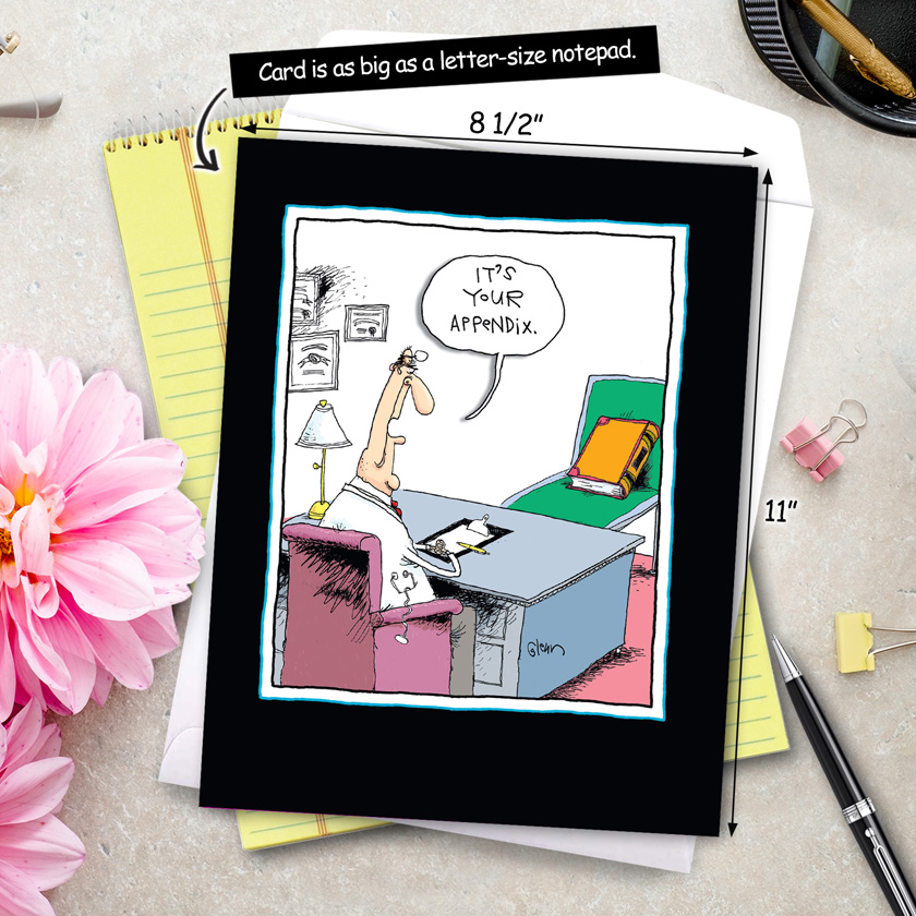 Your Appendix Mccoy Brothers Get Well Paper Card Glenn Mccoy