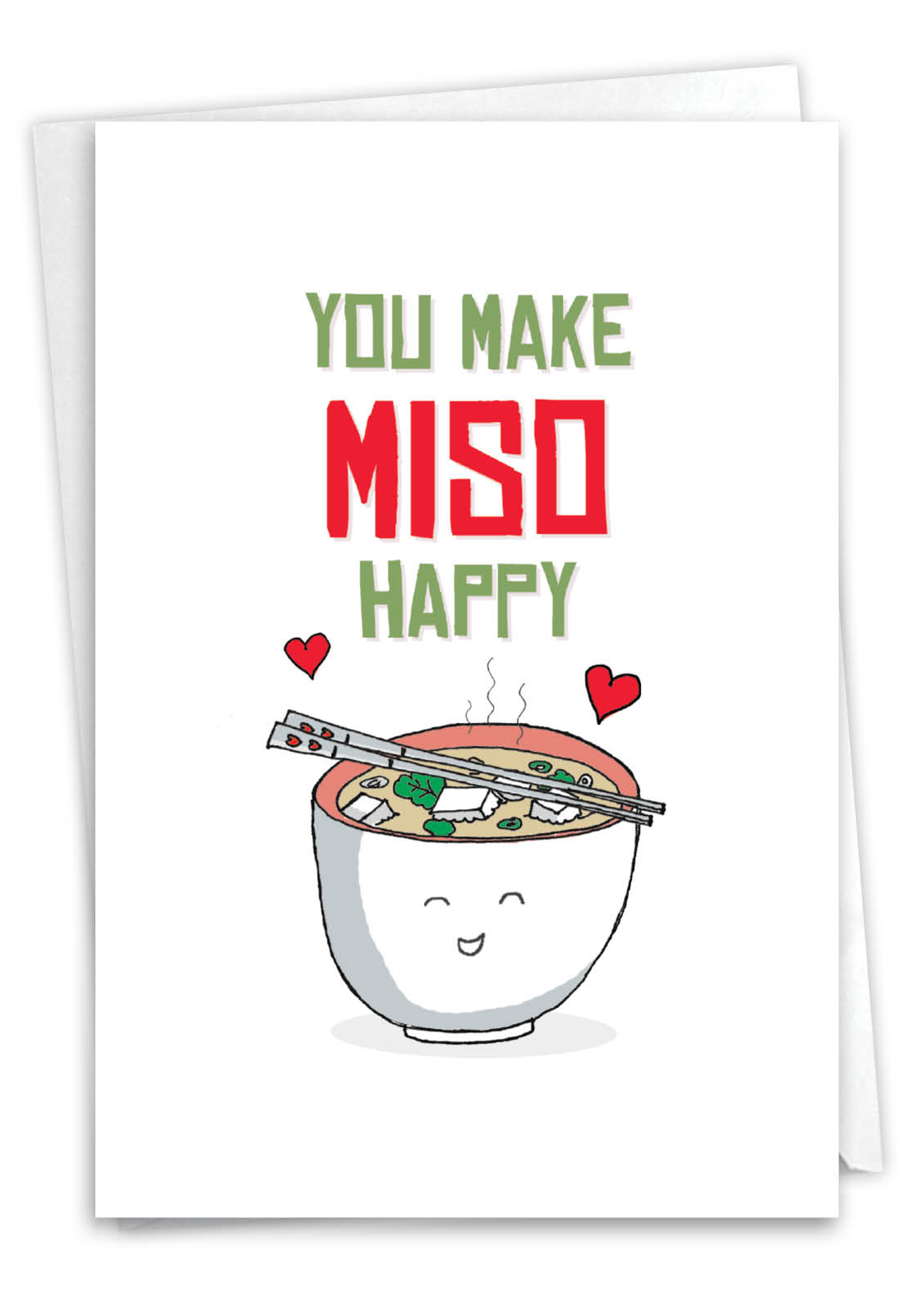 Yummy Puns-Miso: Stylish Birthday Greeting Card
